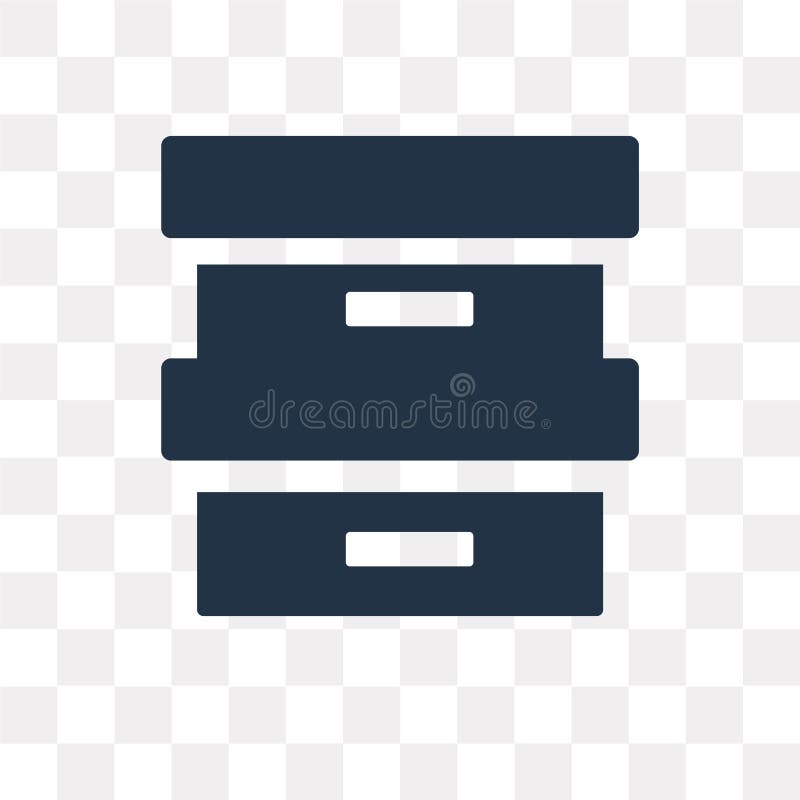 Archive Vector Icon Isolated on Transparent Background, Archive Stock ...