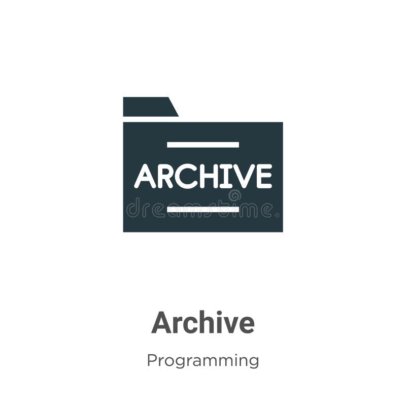 Archive Vector Icon on White Background. Flat Vector Archive Icon ...