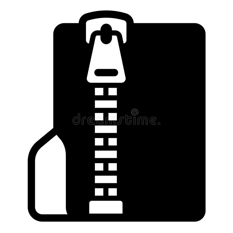 Archived Files Folder Solid Icon, Windows Pack Concept. Vector Graphics ...