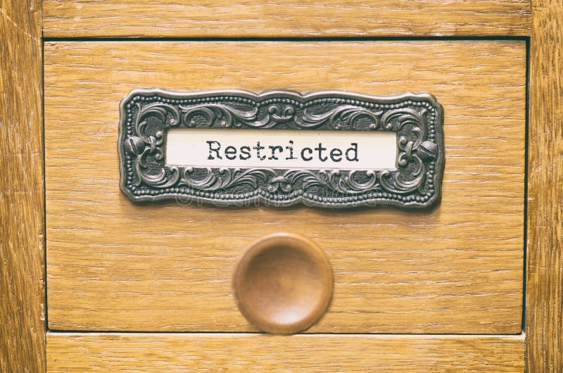 Old Wooden Archive Files Catalog Drawer, Restricted Files Stock Image ...