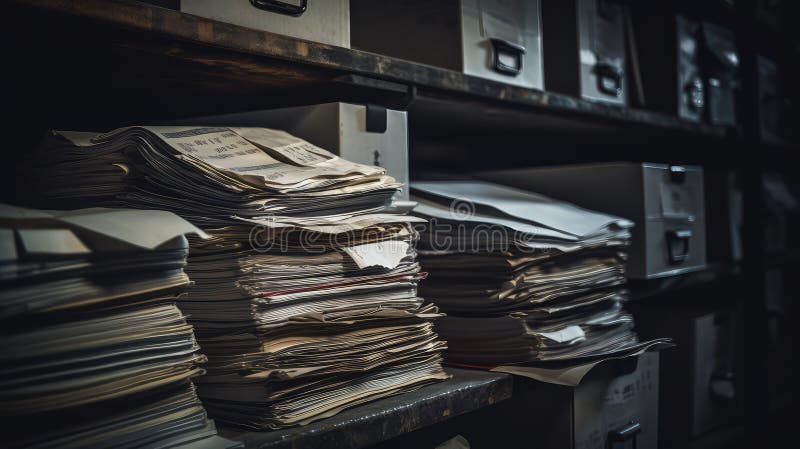 Archives grey data stock illustration. Illustration of overlooked - 368309134