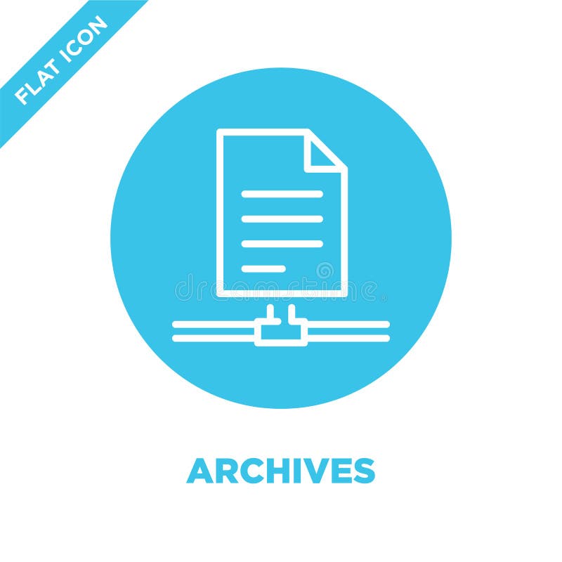 Archives Icon In Trendy Design Style. Archives Icon Isolated On White ...