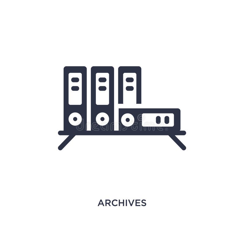 Archives Icon in Outline Style Isolated on White Background. for Your ...