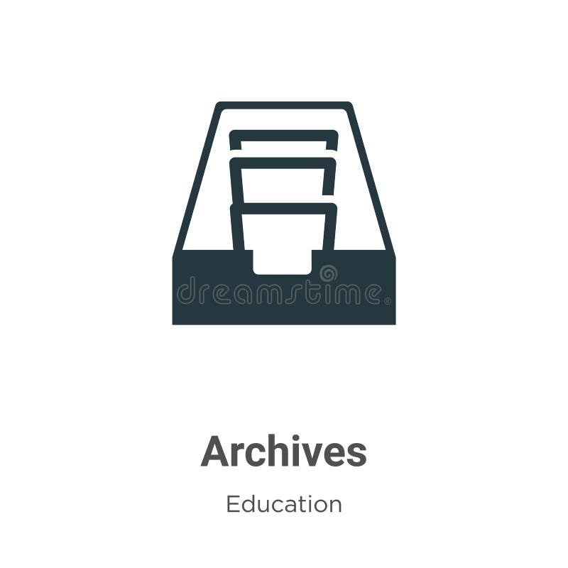 Archives Icon In Trendy Design Style. Archives Icon Isolated On White ...