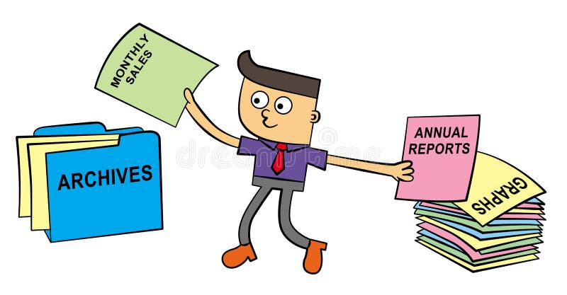 Archiving stock illustration. Illustration of document - 26629042