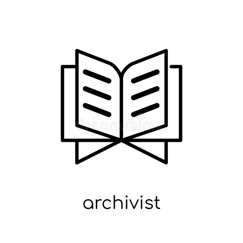 Archivist Linear Icon. Modern Outline Archivist Logo Concept on Stock ...