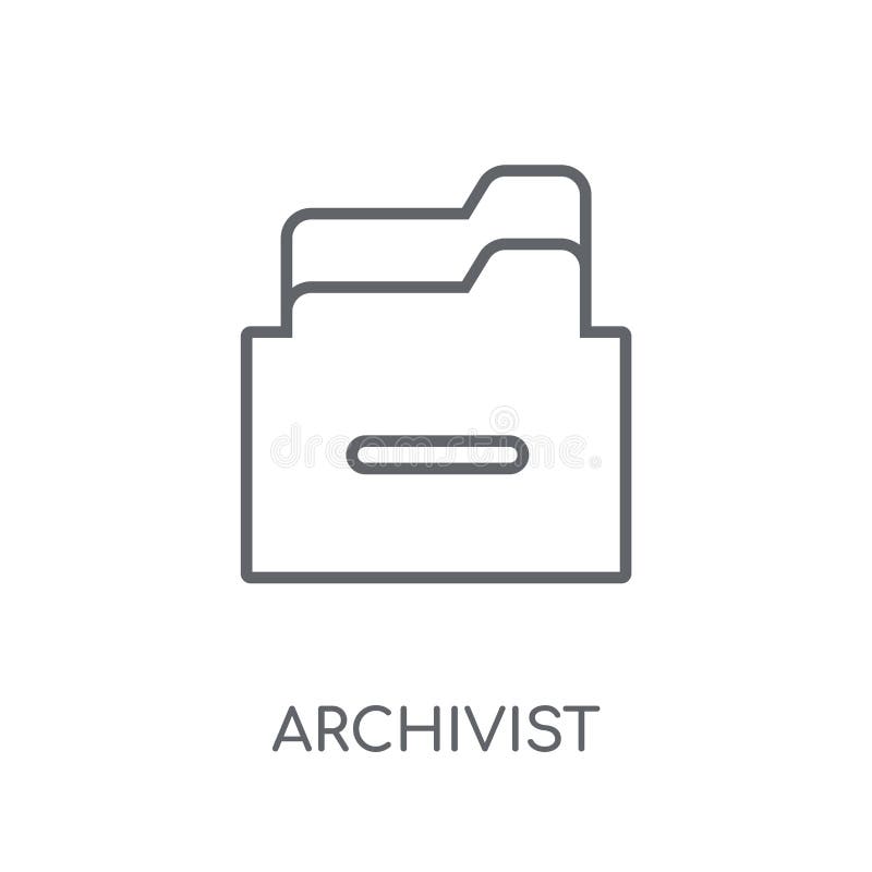 Archivist Linear Icon. Modern Outline Archivist Logo Concept on Stock ...