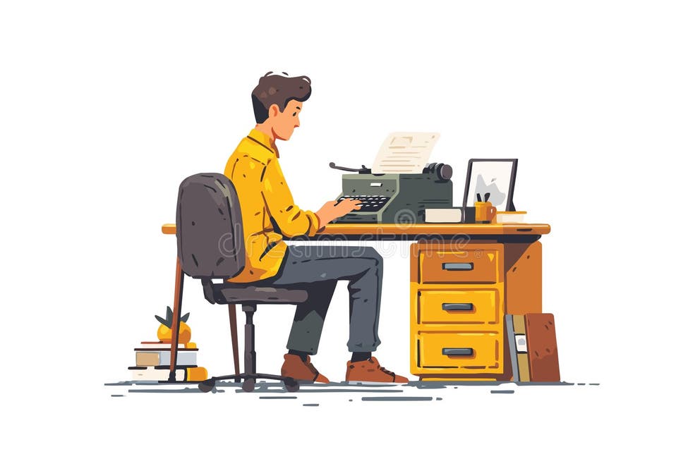 Archivist Technician at Work Clerkoffice Isolated Stock Vector ...