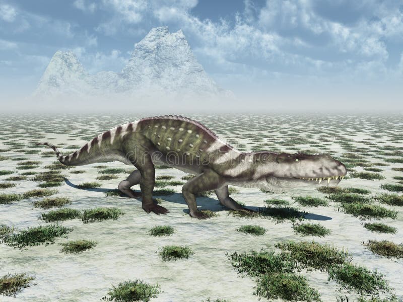 Archosaur Prestosuchus in a Landscape Stock Illustration - Illustration ...