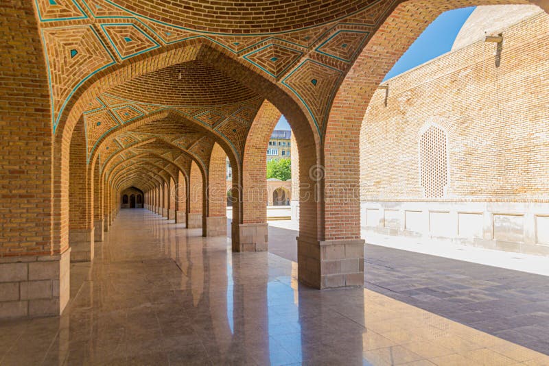 Archway of the Blue Mosque in Tabriz, Ir Stock Photo - Image of mosaic ...