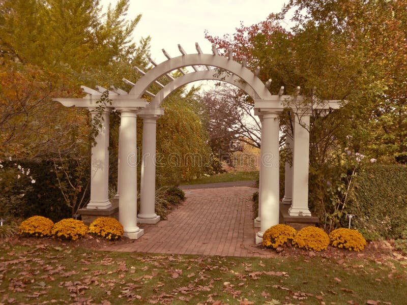 Archway in Fall stock photo. Image of border, park, autumn - 46187438