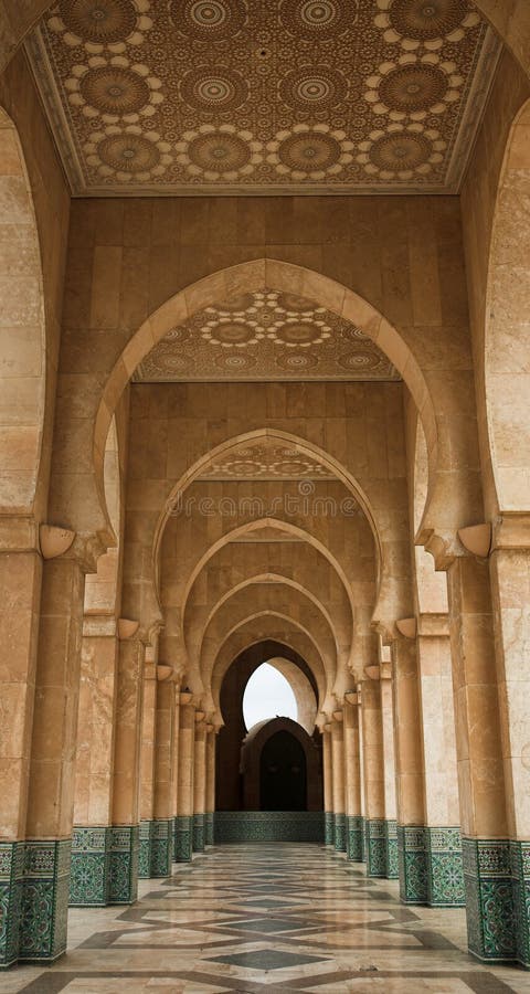 Archway at Hassan II Mosque Stock Image - Image of african, city: 5343713
