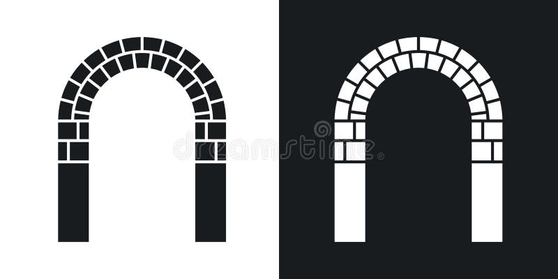Archway Icon Isolated on White Background Stock Vector - Illustration ...