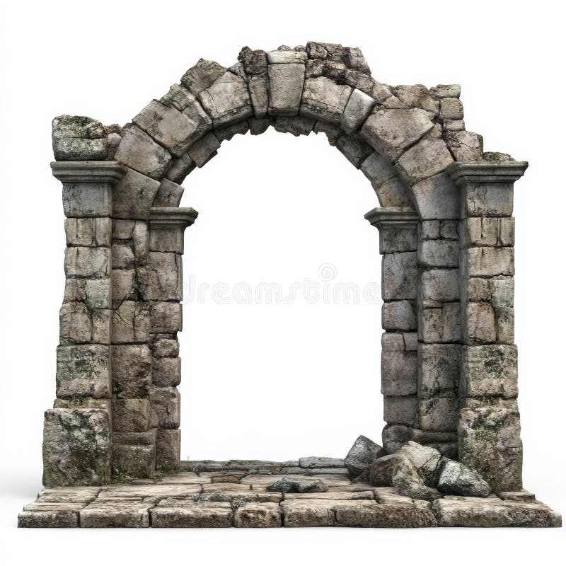 The Archway is Made of Stone and is Open, Revealing a Large Empty Space ...