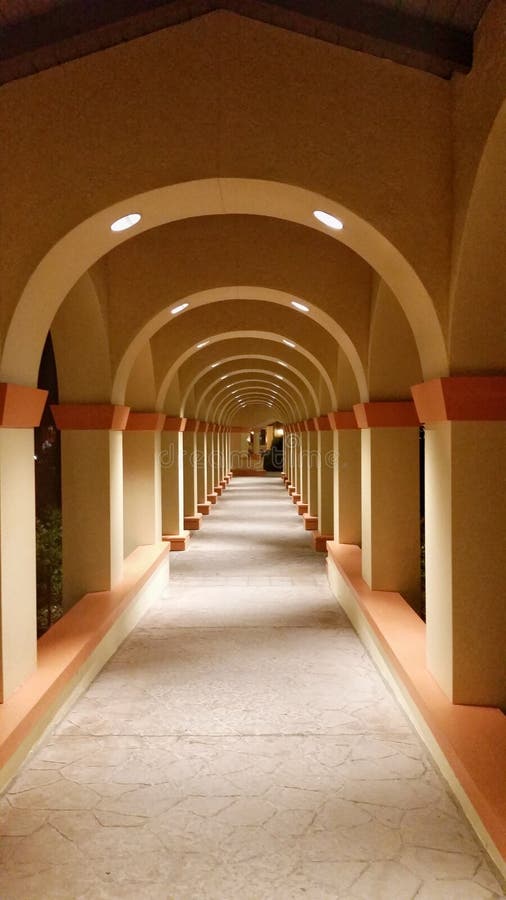 Archway at night stock image. Image of night, shadow - 94452079