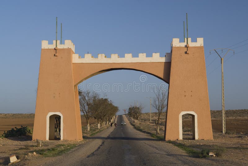 Archway Over a Country Road Stock Photo - Image of outdoor ...