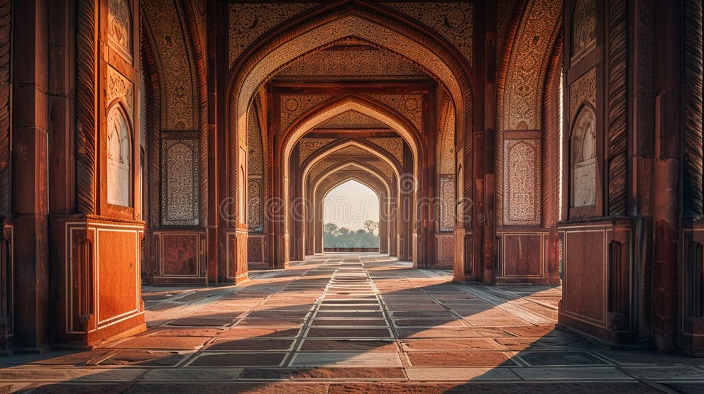 An Archway Stands, Blending Flat Surfaces with Sharp Angles, Adorned ...