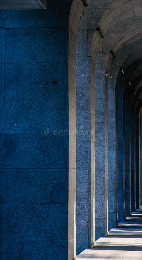 Archway in Sunny Day with Deep Shadows Stock Photo - Image of shadow ...