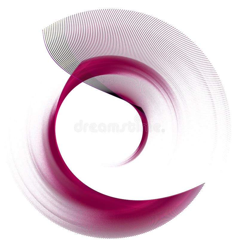 Arcing, Wavy Striped Flat Transparent Elements, a Deep Purple-red Color ...