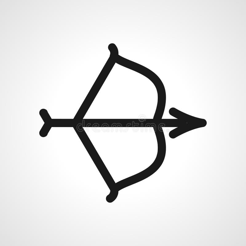 Arco Com ícone De Seta. Arco Com ícone De Contorno Linear De Seta ...