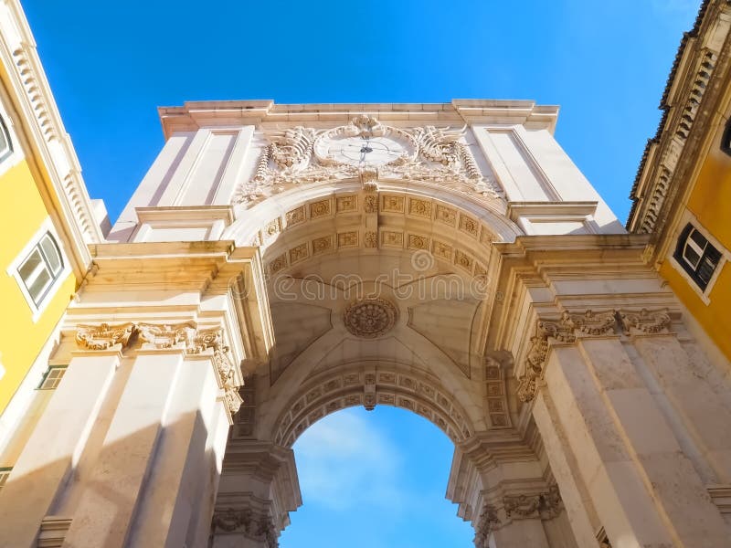 Arco Da Rua Augusta at Comercio Square in Lisbon in Portugal Stock ...