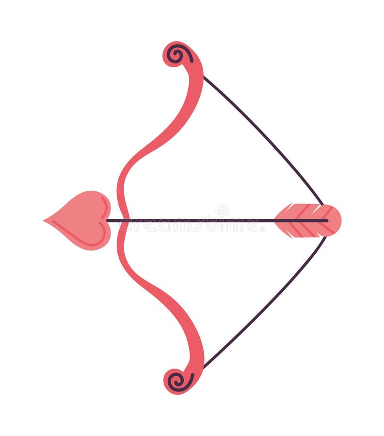 Arco de amor y flecha ilustración del vector. Ilustración de estilo ...