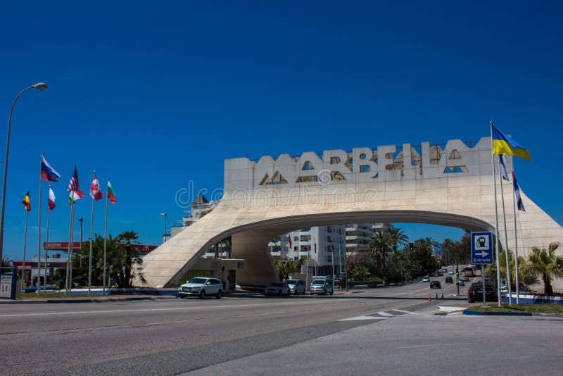 Arco de Marbella foto editorial. Imagem de destino, mediterrâneo ...