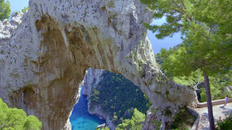 Natural Arc in Capri, Campania, Italy Stock Photo - Image of ...