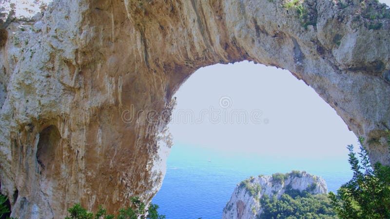 Natural Arc in Capri, Campania, Italy Stock Photo - Image of ...