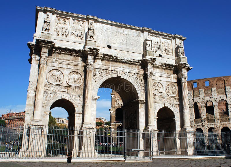 Arco romano di trionfo fotografia stock. Immagine di arco - 9815898