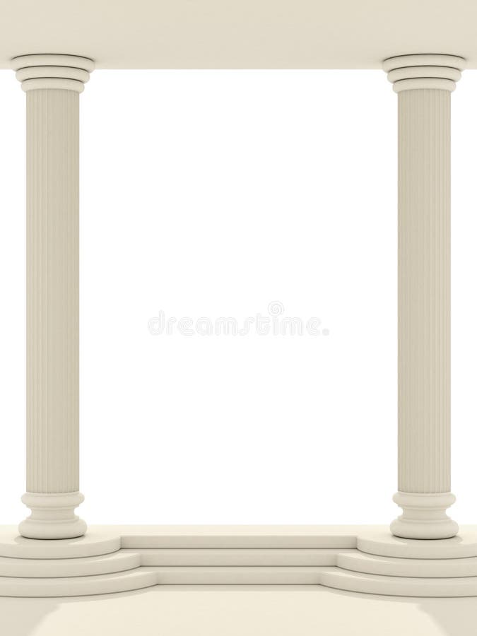 Greek Columns Border Vector Illustration Stock Vector - Illustration of ...