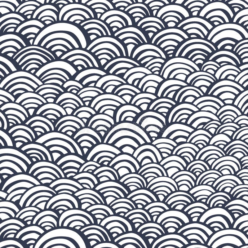 Arcs Handdrawn Pattern-05 stock vector. Illustration of cute - 174138089