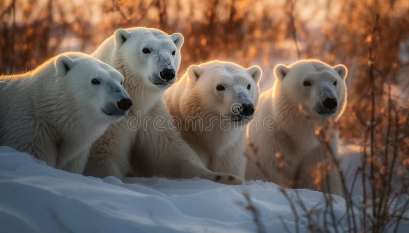 Arctic Animals Play in Snow, Cute and Fluffy Friendship Formed ...