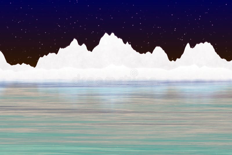 Arctic Background with Iceberg Stock Illustration - Illustration of ...