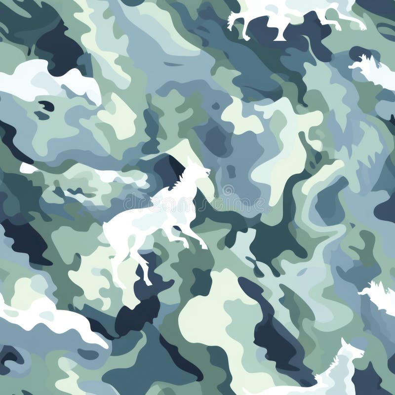 Arctic Camouflage Pattern with Northern Lights Color Scheme AI ...