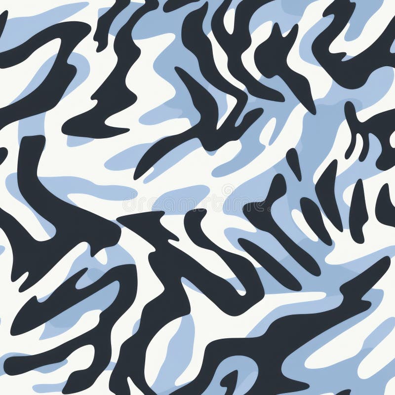 Arctic Camouflage Pattern with Zebra Stripe Inspired Design AI ...