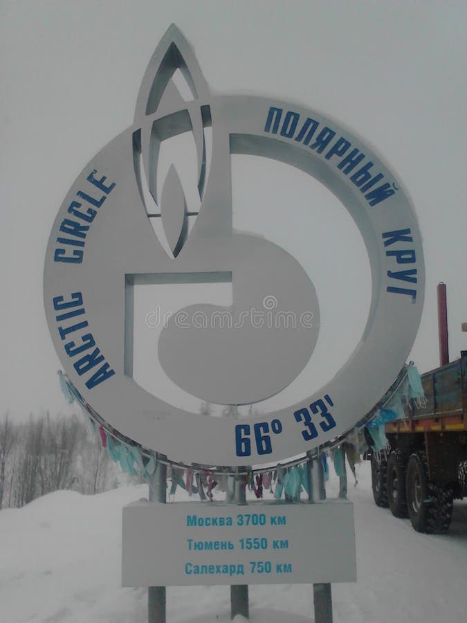 The arctic circle stock photo. Image of erected, sign - 212630808