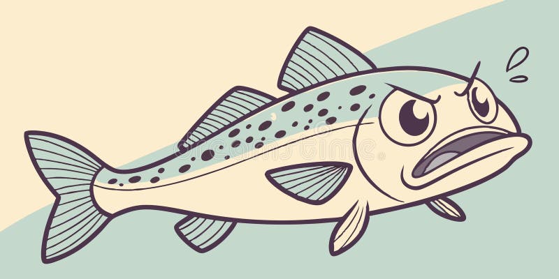 Arctic Cod Fish Happy Stay Desert Table Vector Stock Vector ...