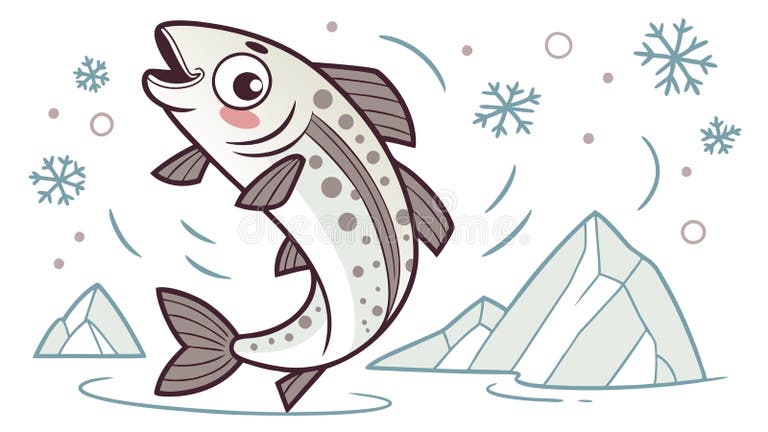 Arctic Cod Fish Helpful Angry Garden TV Vector Stock Vector ...