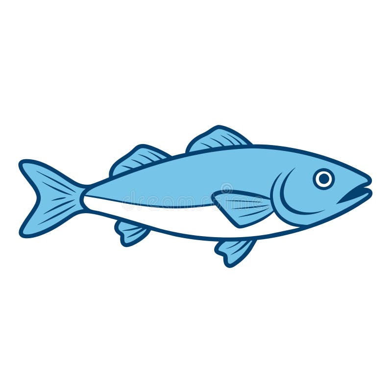 Arctic Cod Fish Sits Icon Vector Illustration Stock Illustration ...