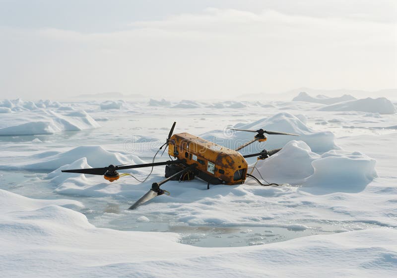 Arctic Drone Wallpaper: Exploring Ice and Technology Stock Illustration ...