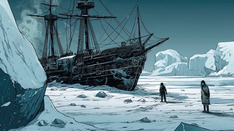 Arctic Exploration Illustration Stock Illustration - Illustration of ...