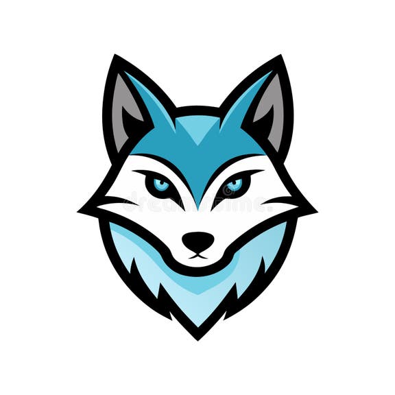 Arctic Fox Head Mascot Logo Stock Vector - Illustration of icon, sports ...