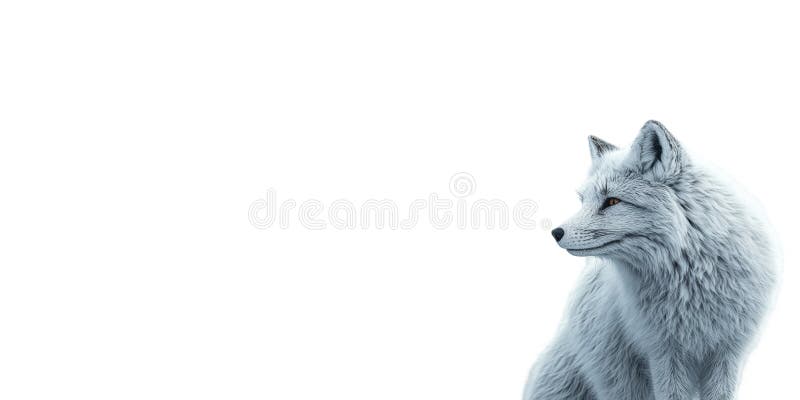 Arctic Fox in Profile. Symbol of Adaptation and Survival in Harsh ...