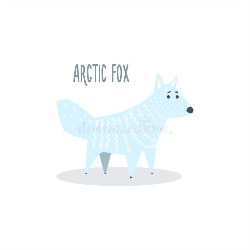 Arctic Fox Vector Illustration Stock Vector - Illustration of stickers ...
