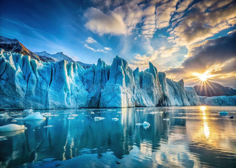 Arctic Glacier Melt a Visual Representation of Climate Changes ...