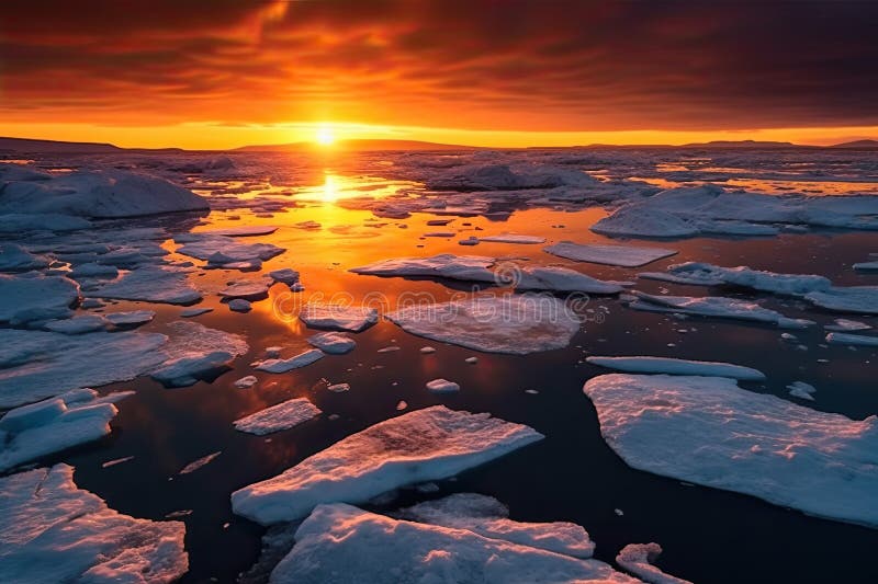 Arctic Ice Melt stock illustration. Illustration of dramatic - 278516894