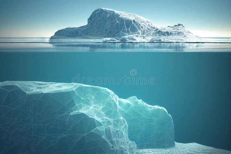 Arctic Ice Seascape in Cold Places without People. Stock Illustration ...