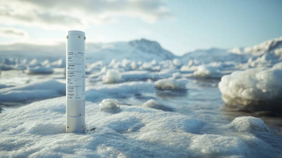 Arctic Ice Sensor Monitoring Environmental Data Stock Illustration ...