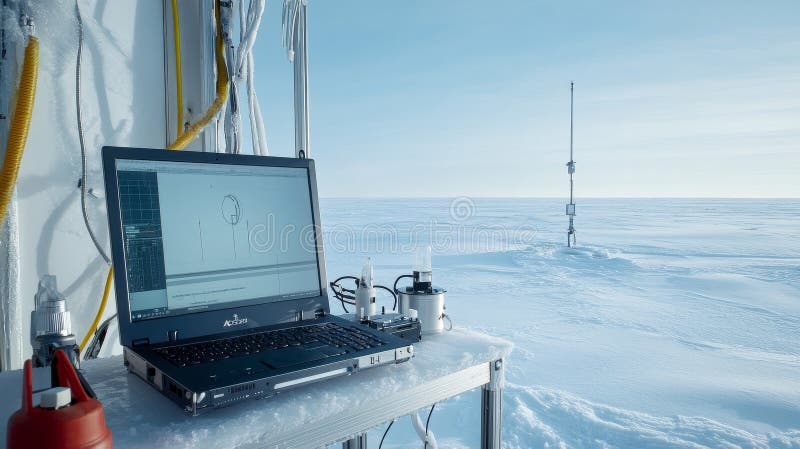 Arctic Ice Thickness Research Station Analyzing Arctic Ice Data Cold ...